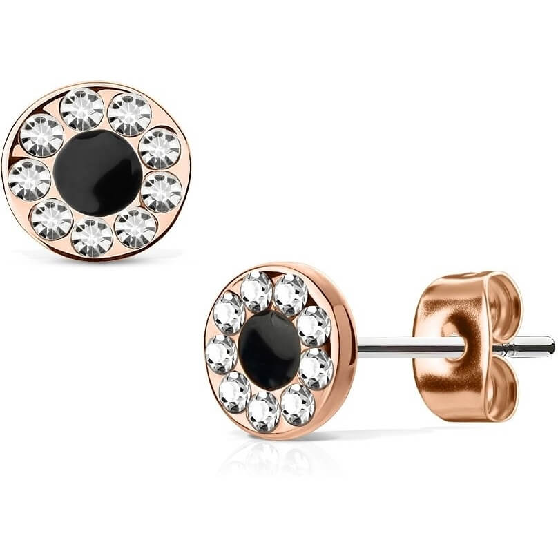 Bouton d'Oreille Zircone Ronde – PiercingXXL